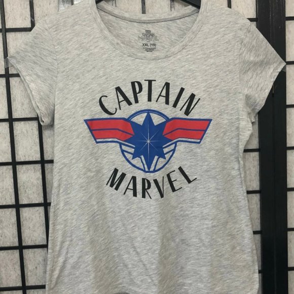 Marvel | Tops | Captain Marvel Tee T Shirt Gray Xxl Super Soft Comfy ...